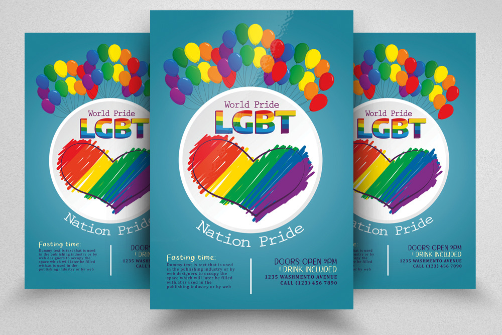 LGBT Pride Flyer, a Flyer Template by Business Flyers