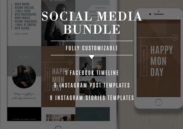 Social Media Template Bundle, a Social Media Template by roselindoco