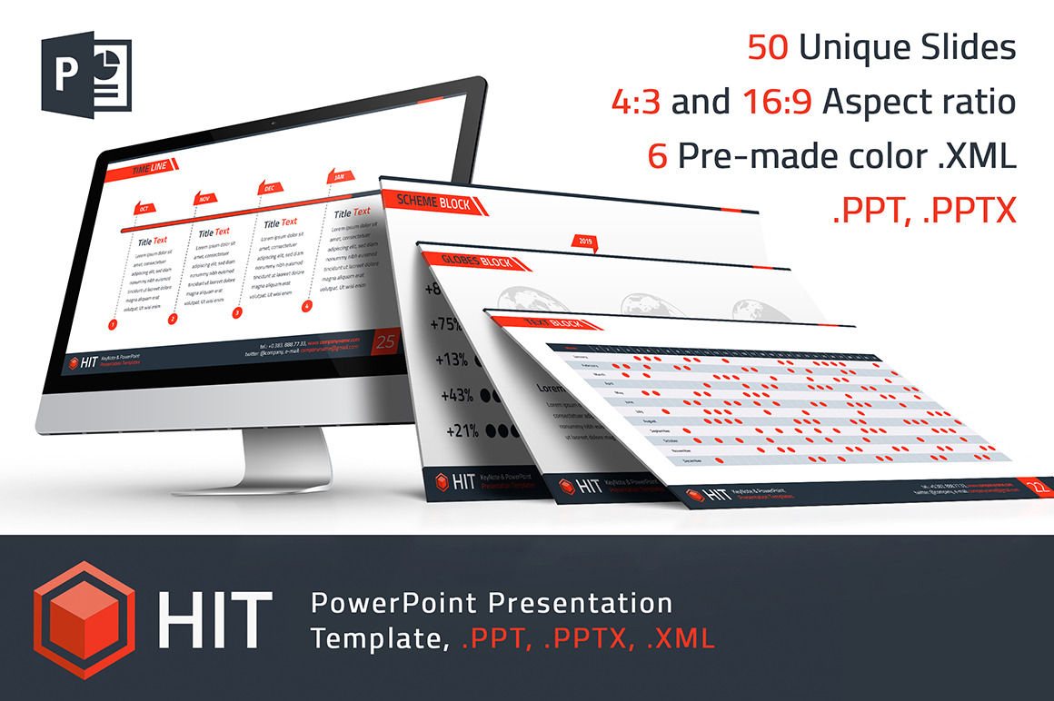 HIT - Professional PowerPoint, a Presentation Template by HiSlide.io