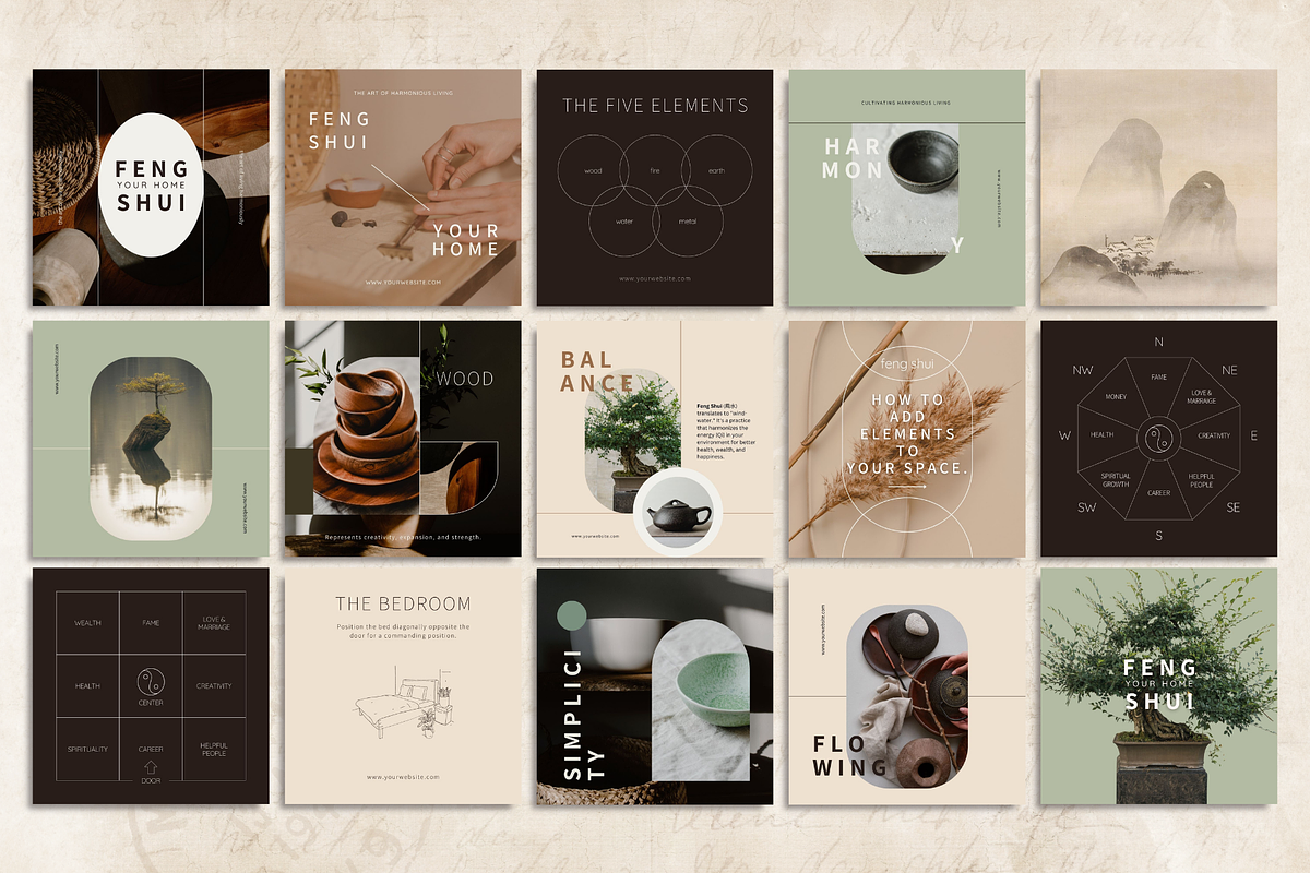 The Japandi Feng Shui Template Bundle