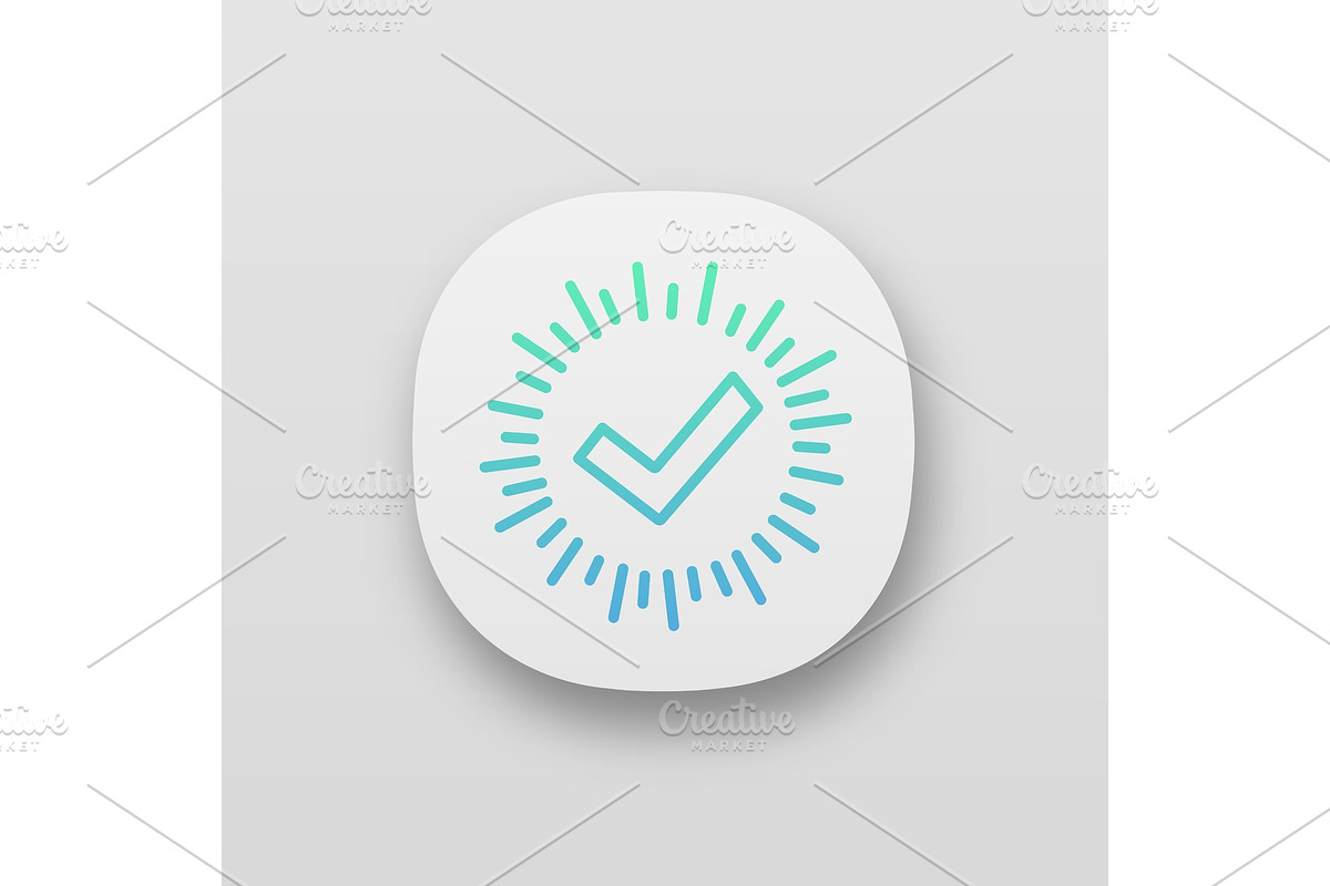Checkmark app icon, an Outline Icon by IMG Visuals