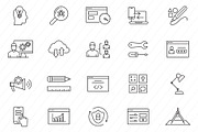 80 Design & Development Icons, an Icon by Graphic Pear | Creative Market