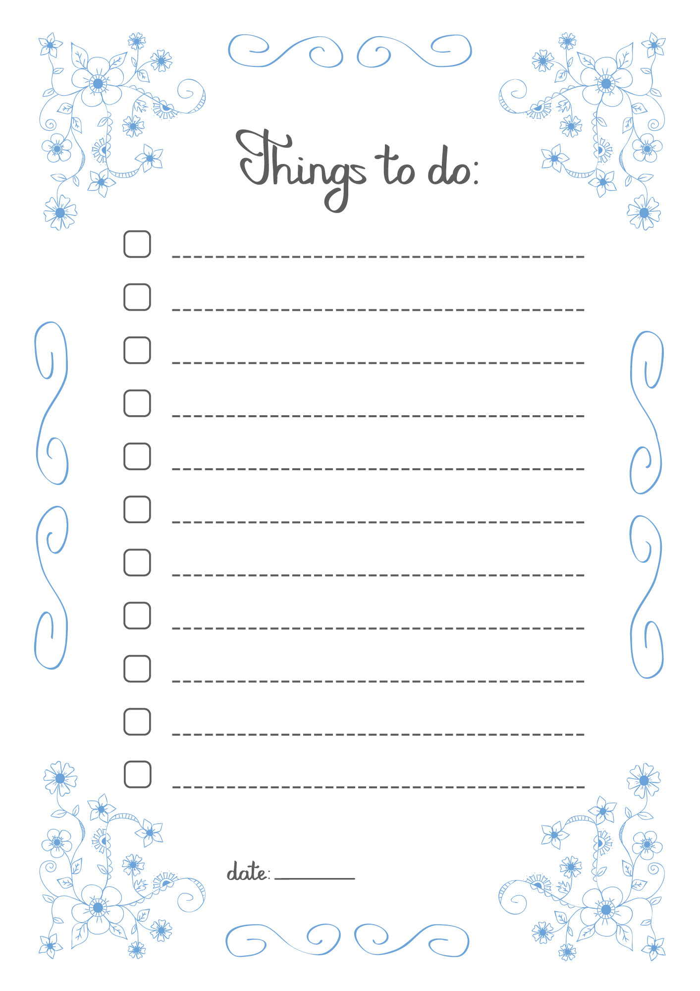 Hand writng Things to do list, a Stationery Template by iuliia_n ...