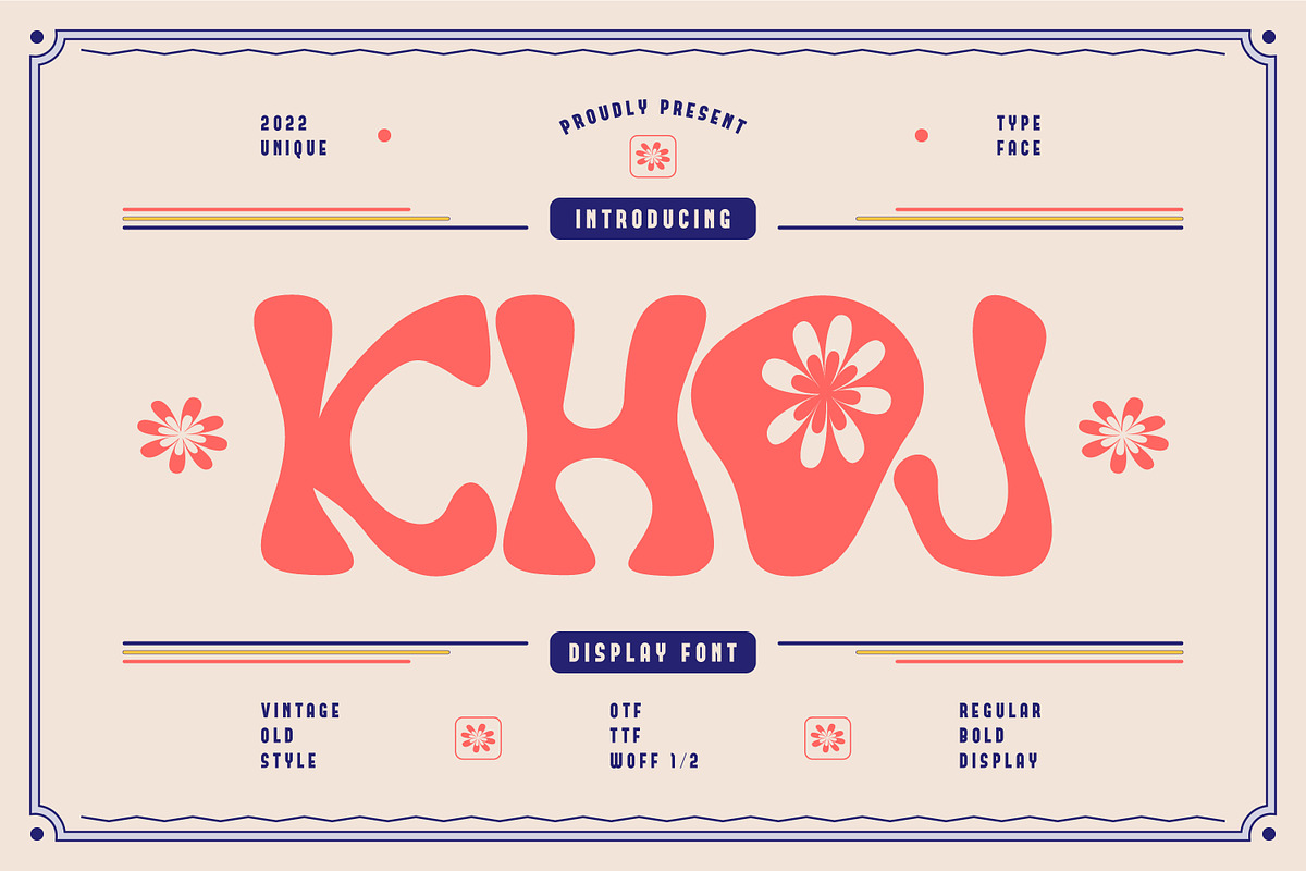 Khoj Retro Display Font, a Serif Font by infernostudio3