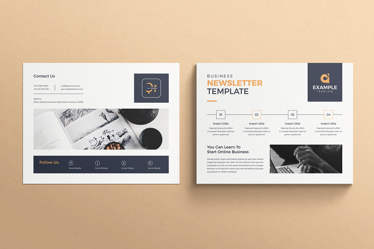 Landscape Newsletter Template, a Brochure Template by TemplatesForest