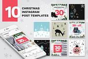 10 Christmas Instagram Templates | Social Media Templates ~ Creative Market