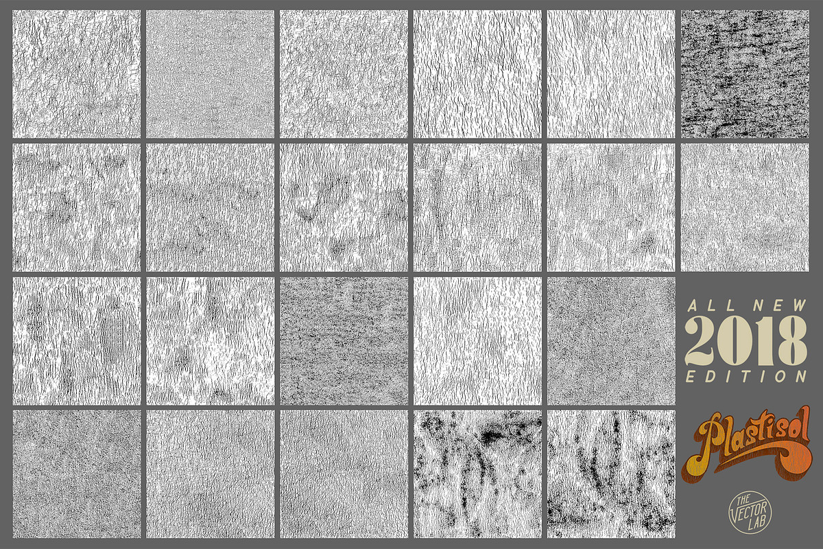 Plastisol: Vintage T-Shirt Textures, a Texture Graphic by TheVectorLab