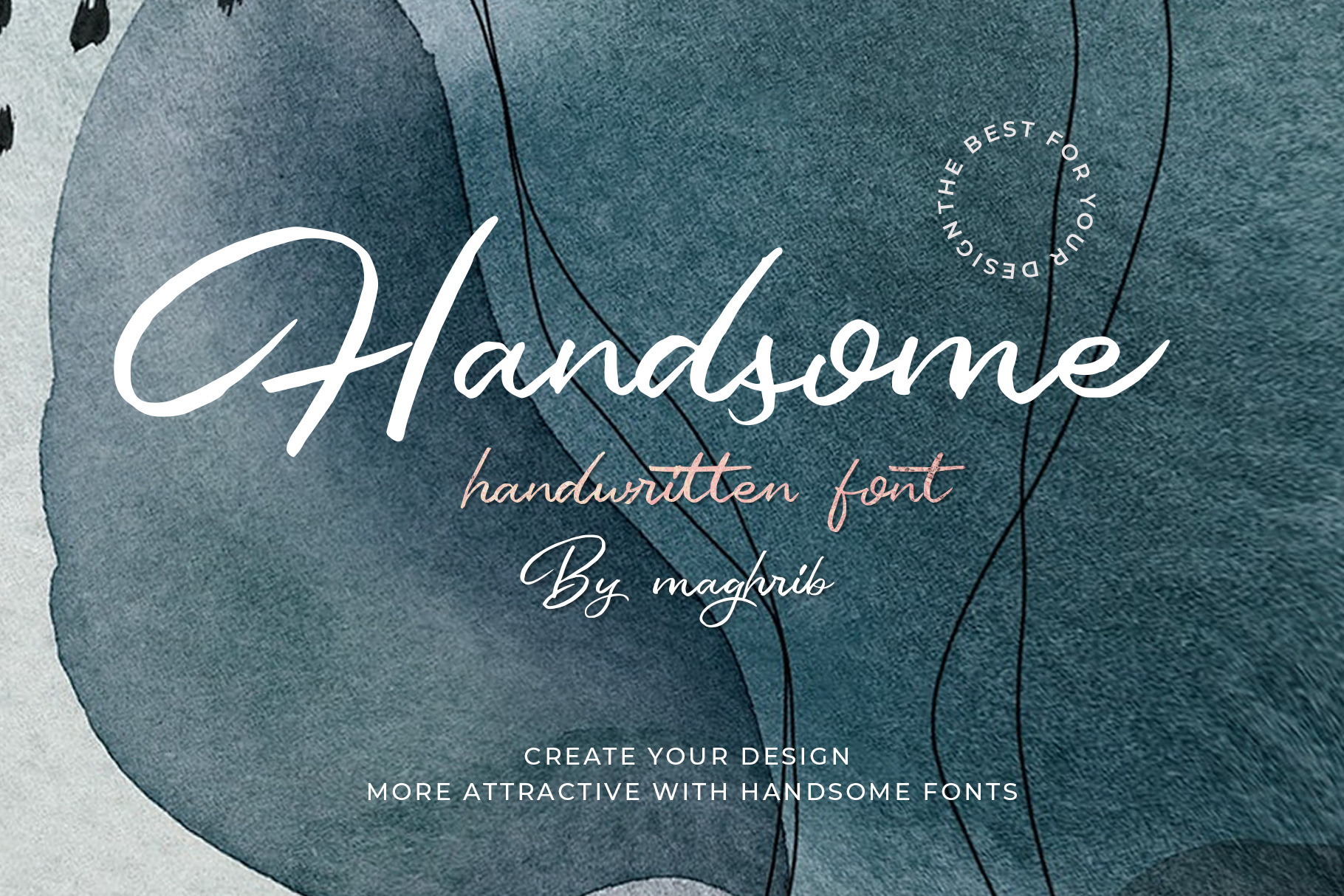 Handsome Script, a Script Font by maghrib | Creative Market