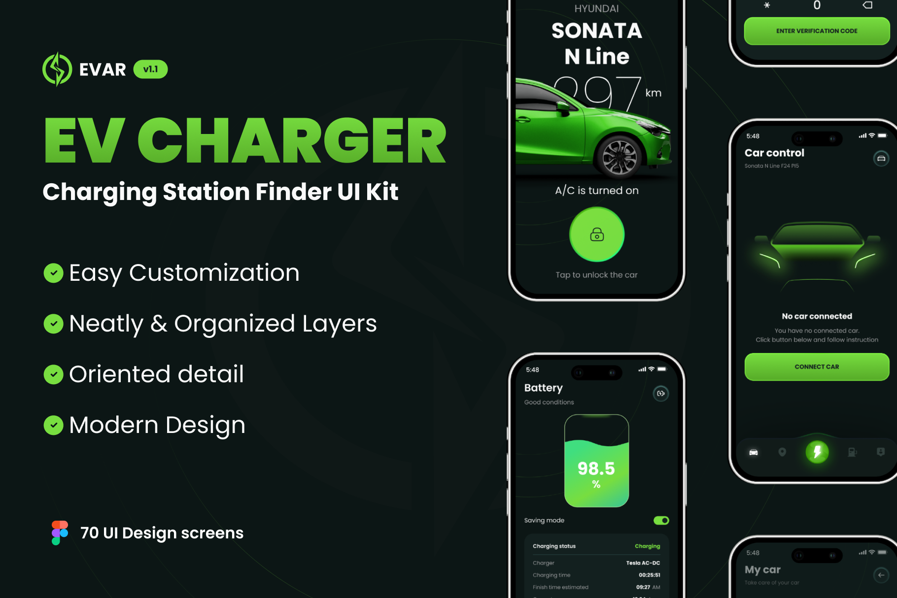 EVAR - EV Control & Charging UI Kit | Creative Market
