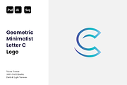 Geometric Minimalist Letter C Logo