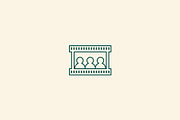 audience movie logo vector