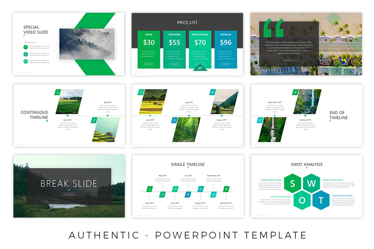 Authentic - Powerpoint Template, a Presentation Template by RRGraph ...