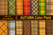 Autumn Color Tartan Plaid, a Pattern Graphic by Vectorchoice