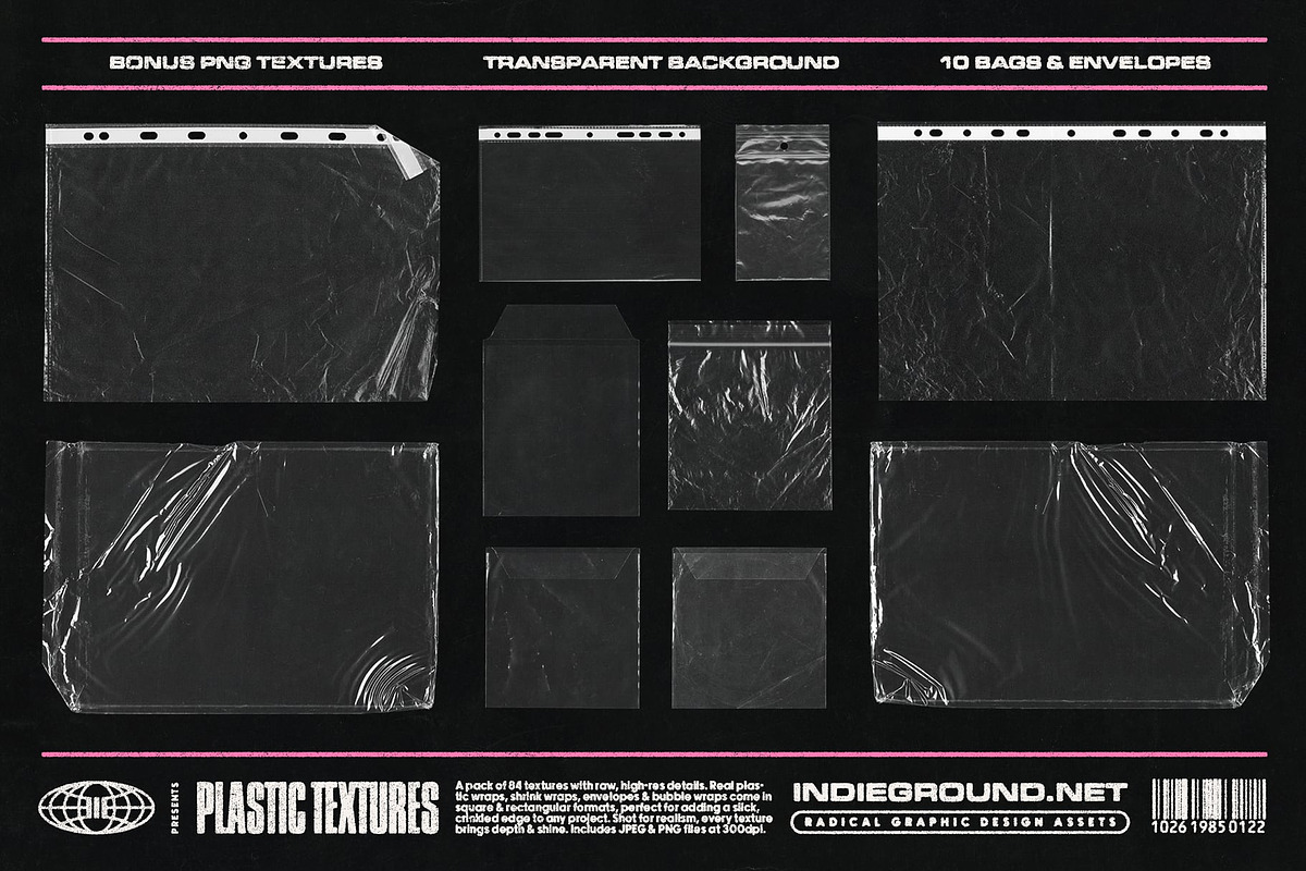 Plastic Textures, a Texture Graphic by Indieground Design Inc.