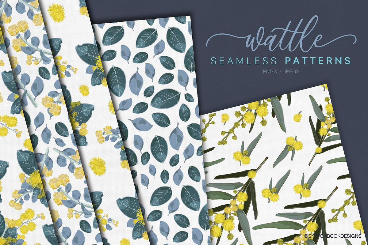 Golden Wattle Design Collection, an Illustration by Sketchbook Designs