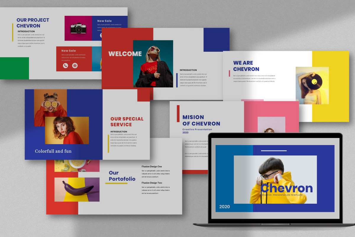 Chevron Powerpoint Template, a Presentation Template by nyilstudio