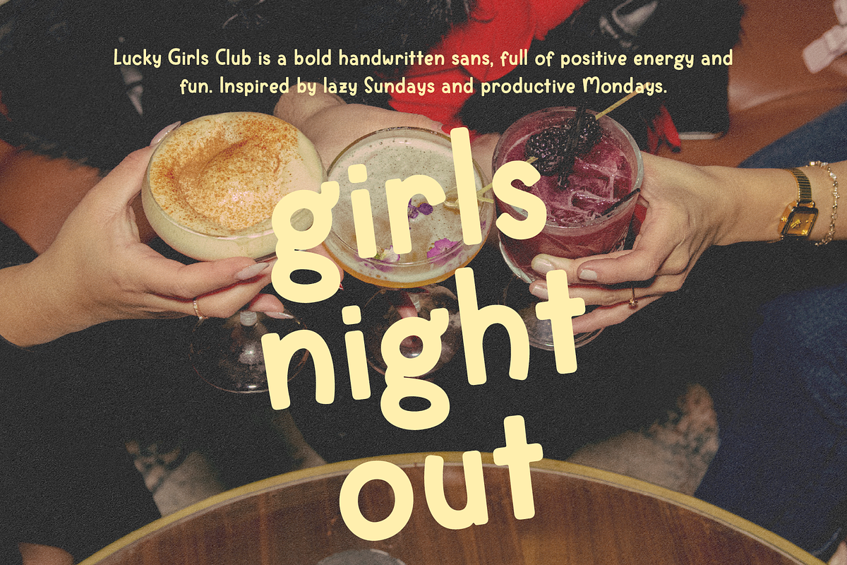 Lucky Girls Club Handwritten Sans, a Handwritten Font by Kaya Fonts