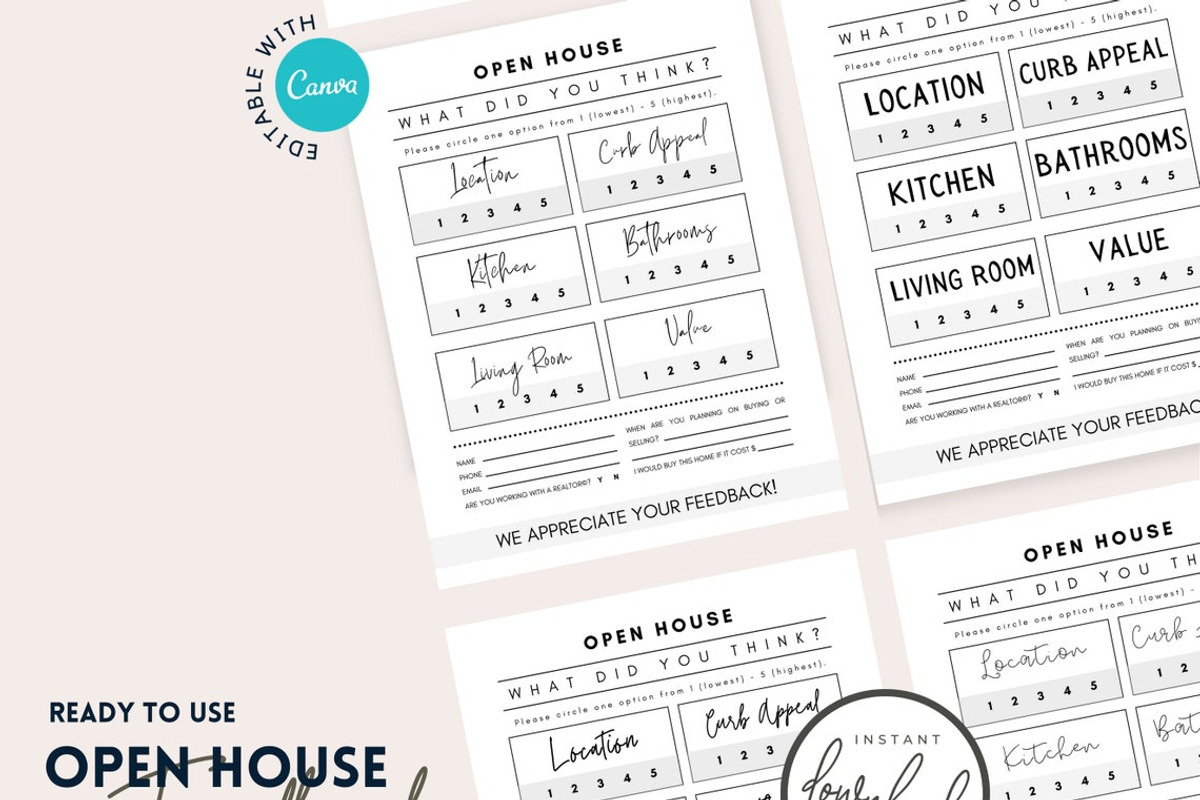 Open House Real Estate Feedback CANVA