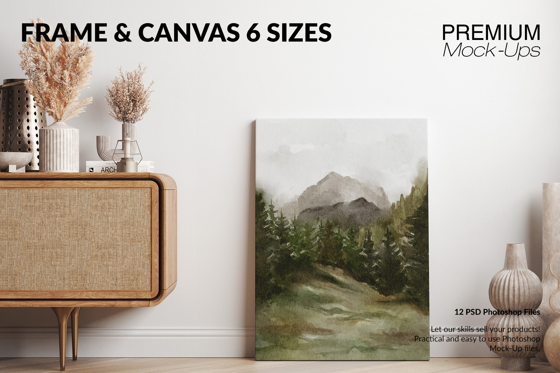 Frames and Canvas Mockup, a Household Mockup by mock-ups