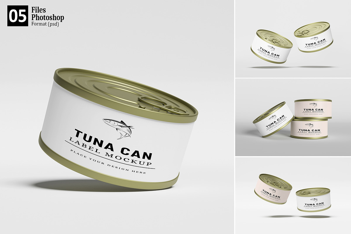Tuna Can Packaging Mockup, a Packaging Mockup by Graphicwindow