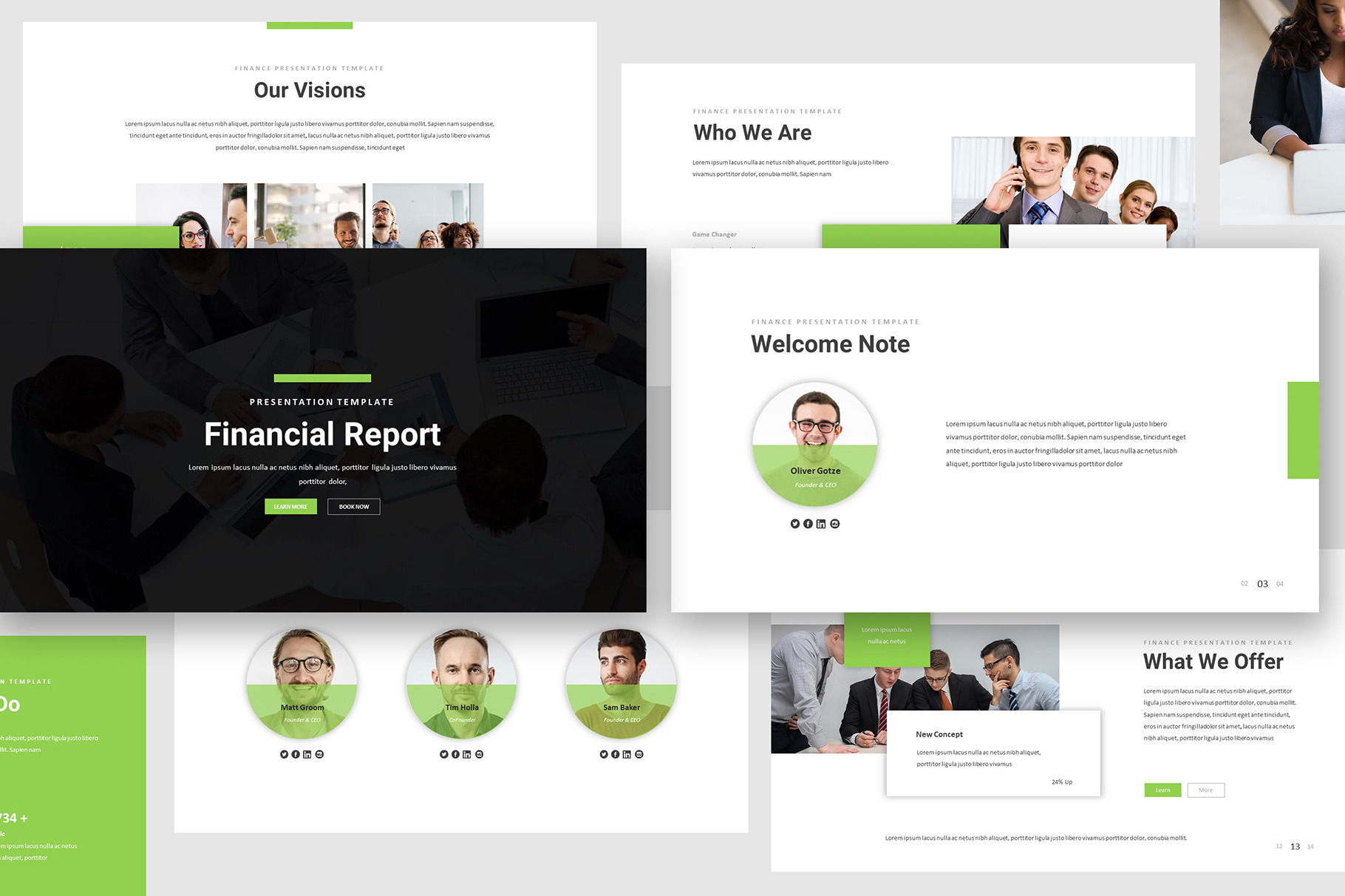 Financial Report Keynote | Presentation Templates ~ Creative Market