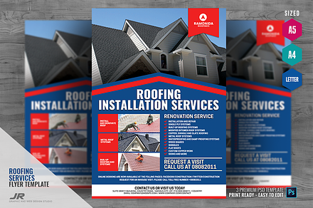 Roofing Services Flyer | Flyer Templates ~ Creative Market