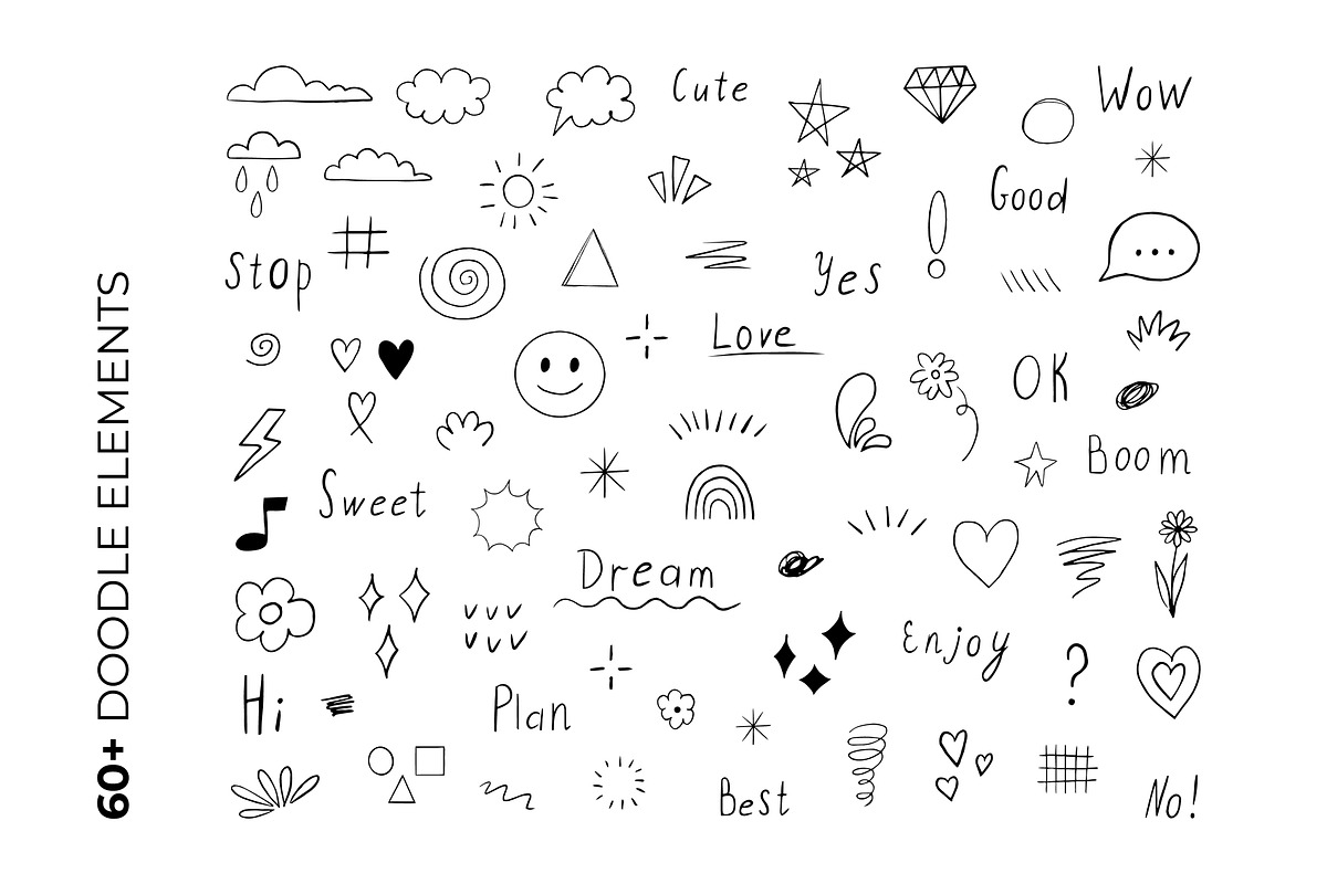 Hand drawn patterns and elements., a Pattern Graphic by Getalo Viktoriia