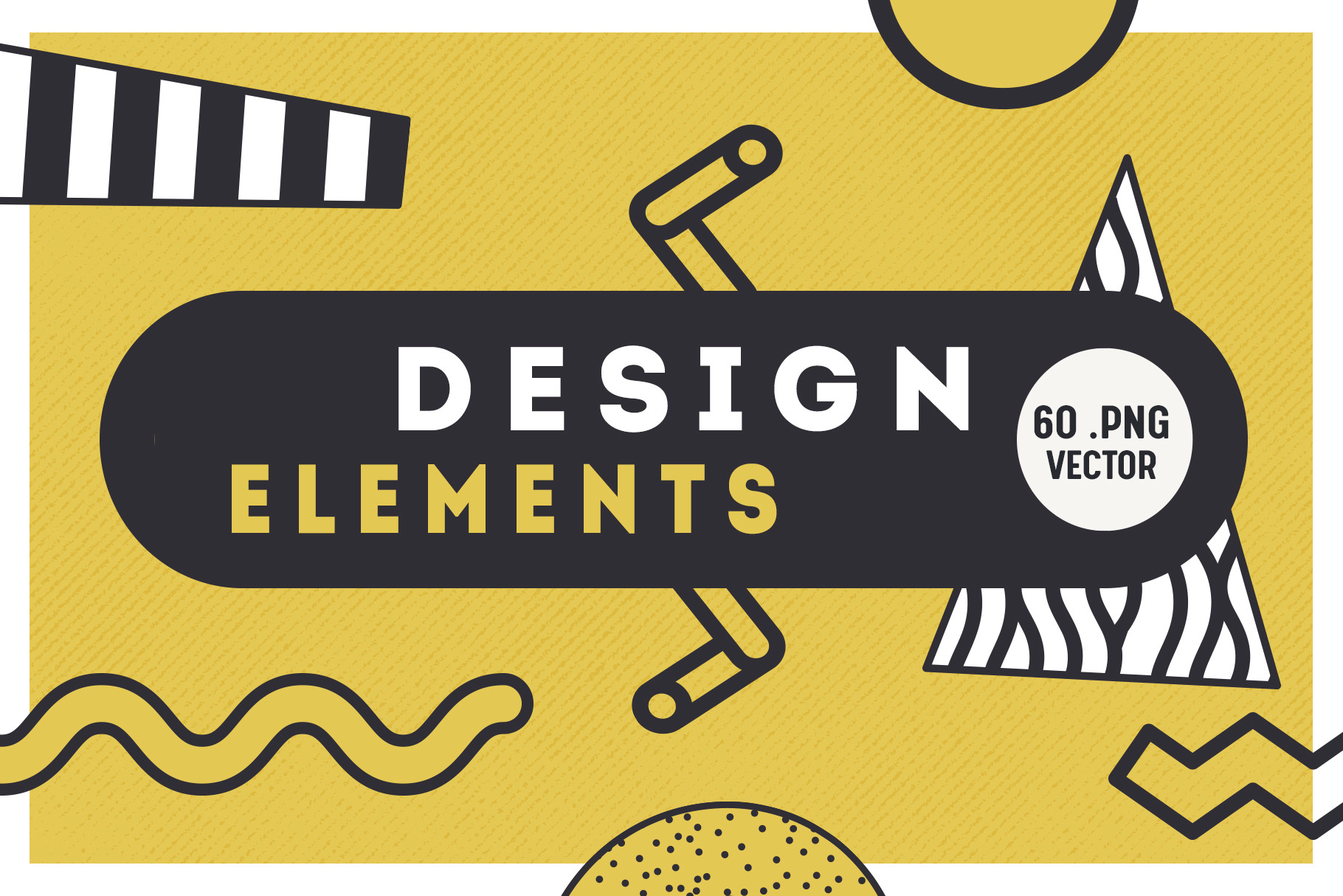 Geometric Design Elements Set 3, an Object Illustration by Double Bubble