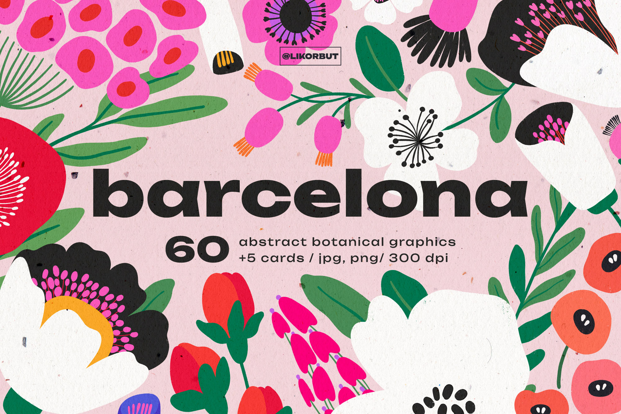 Abstract Modern Floral Graphics, a Decorative Illustration by likorbut