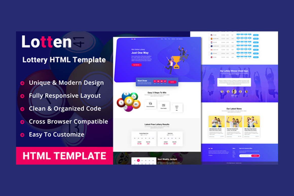 Lotten - Lottery HTML Template