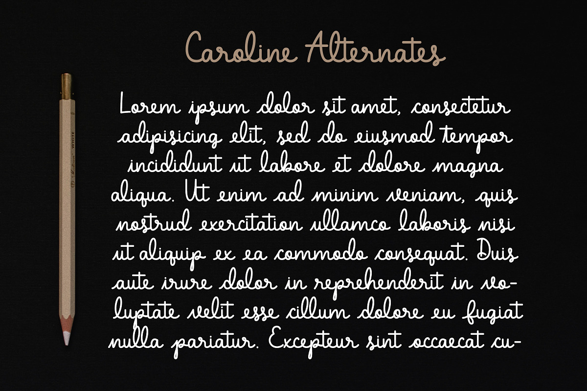 Caroline - monoline script font