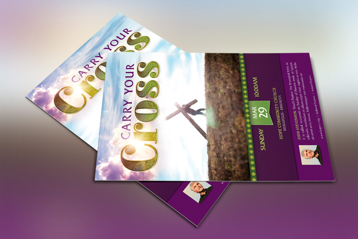 Carry Cross Flyer Template, a Flyer Template by Godserv Designs