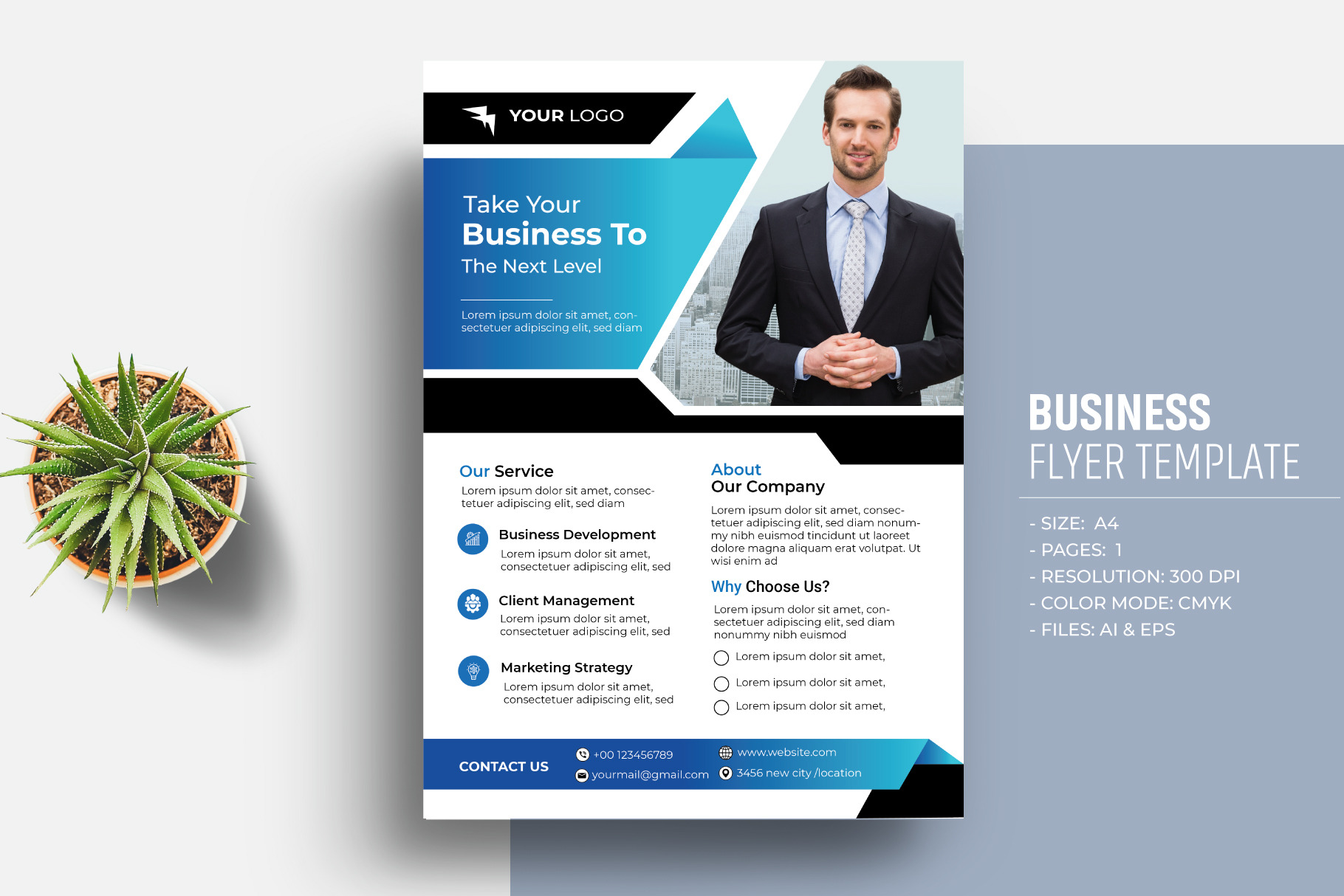 Business Flyer Design Template | Creative Market