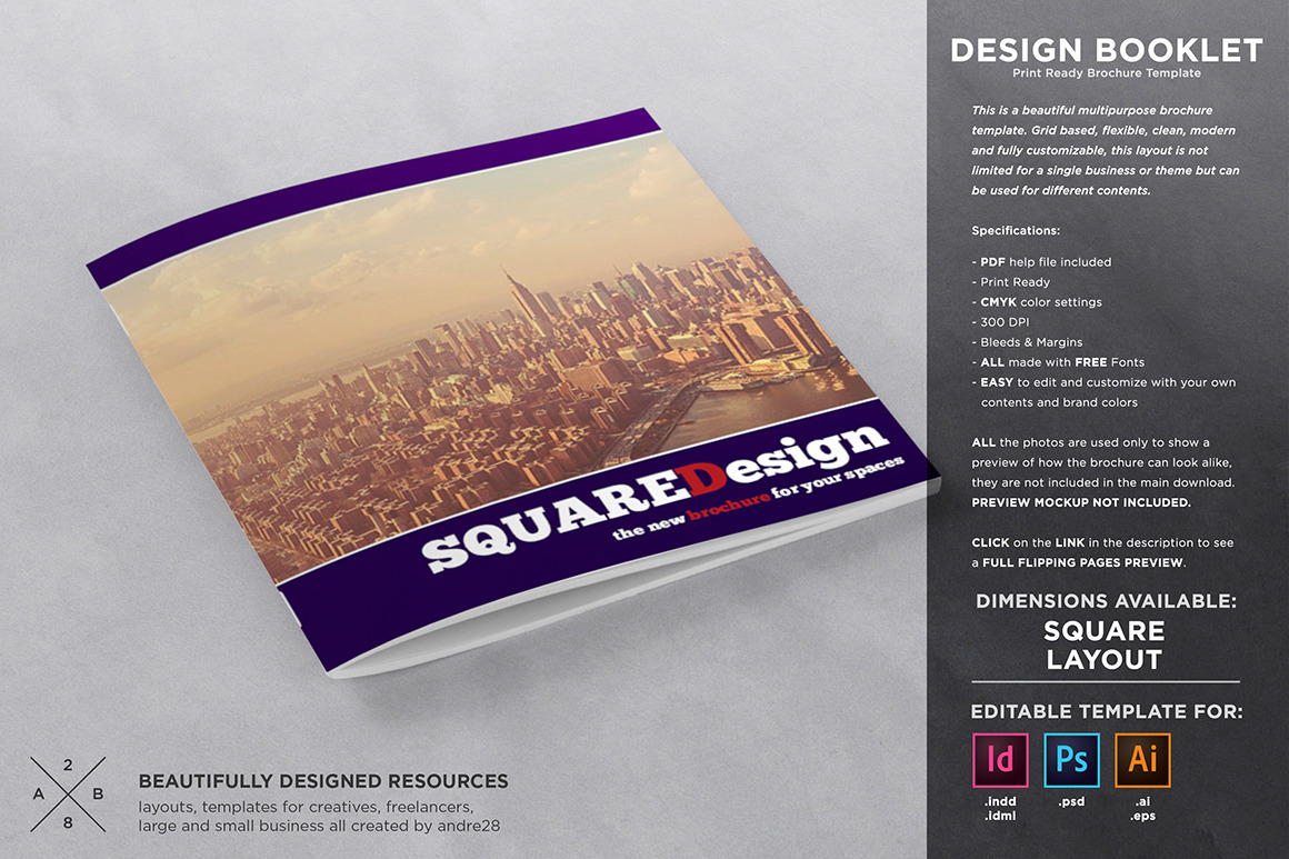 Square Design Brochure Template, a Brochure Template by Andre28