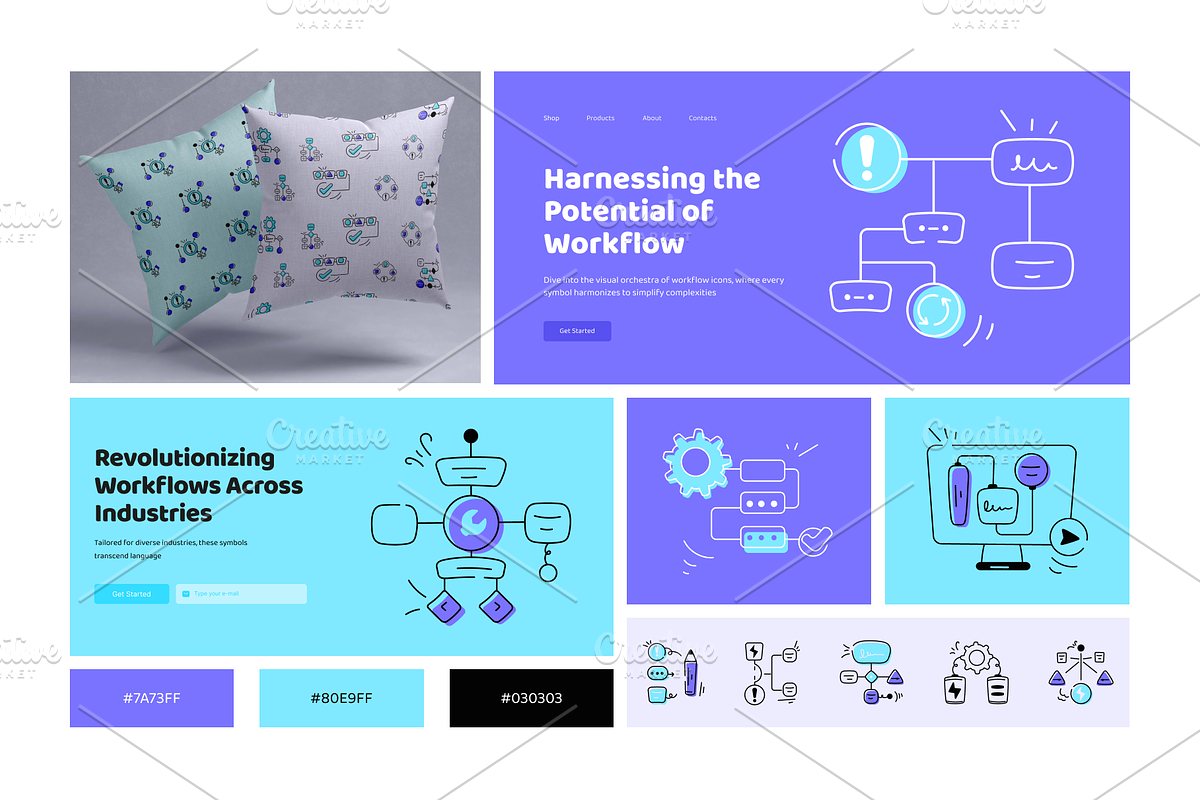 Animated Workflow Icon Set