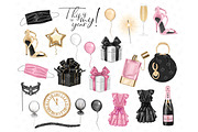 New Year Clip Art, Party, an Illustration by Collart Studio
