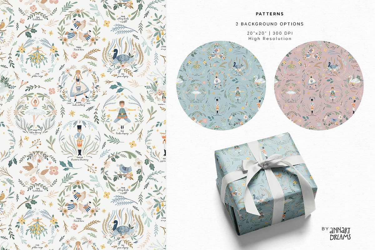12 days of Christmas, an Animal Illustration by annartdreams