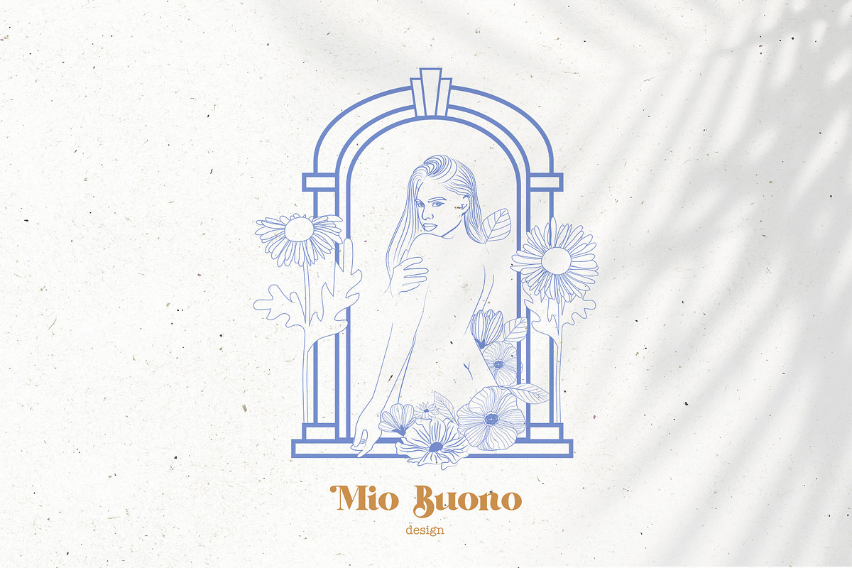 Nymphs line art, a Seasonal Illustration by Mio Buono