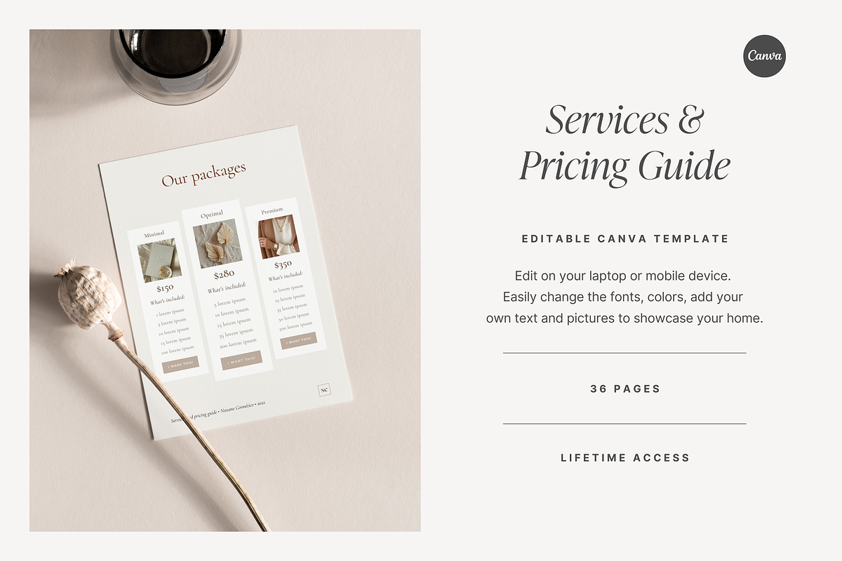 Services & Pricing Guide Template, a Magazine Template by LiliesandBerries