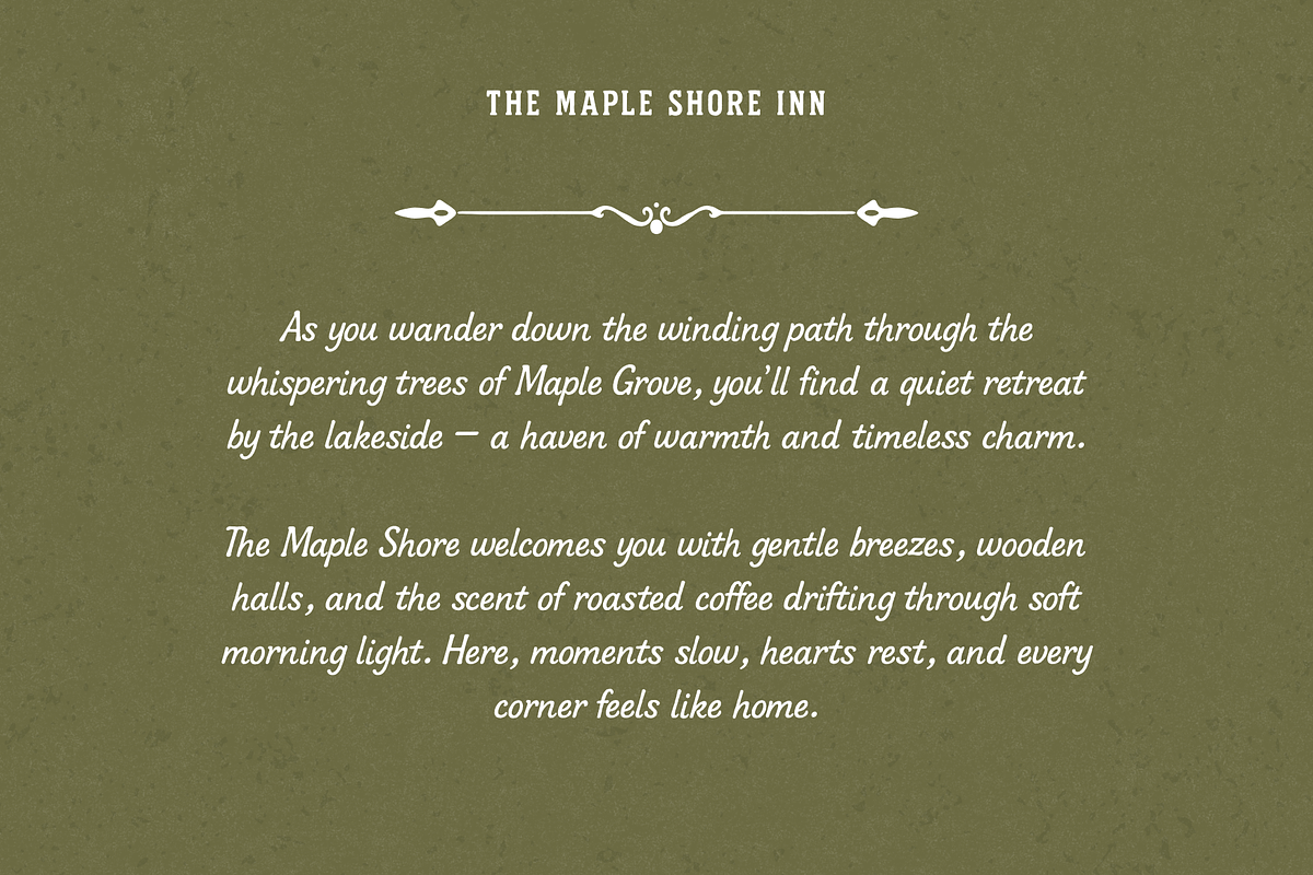 The Maple Shore – Font Duo