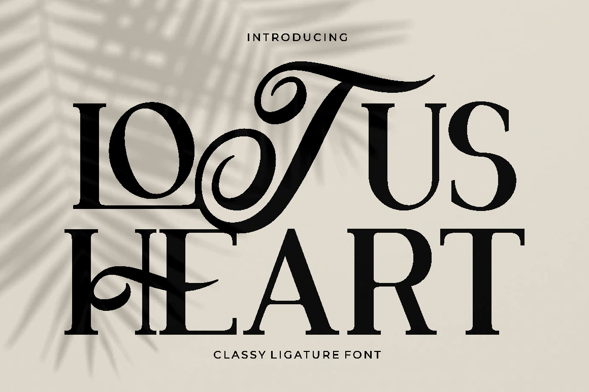 Lotus Heart - Classy Ligature Font, a Serif Font by PutraCetol Studio