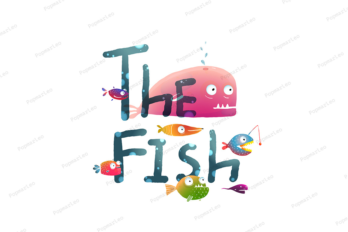 Colorful The Fish Sign Underwater, an Animal Illustration by Popmarleo Shop