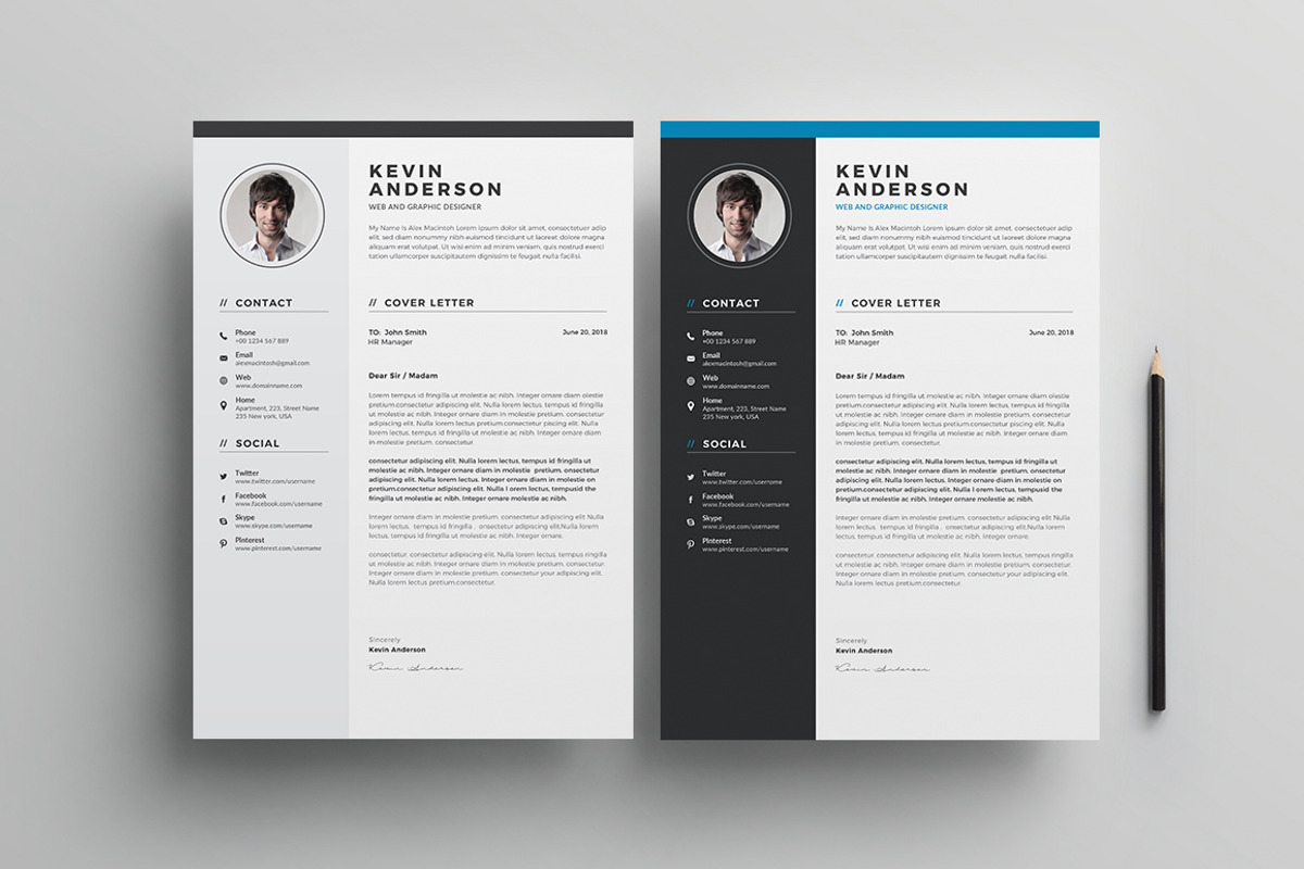 Resume CV - 5 Pages, a Resume Template by ThemeDevisers