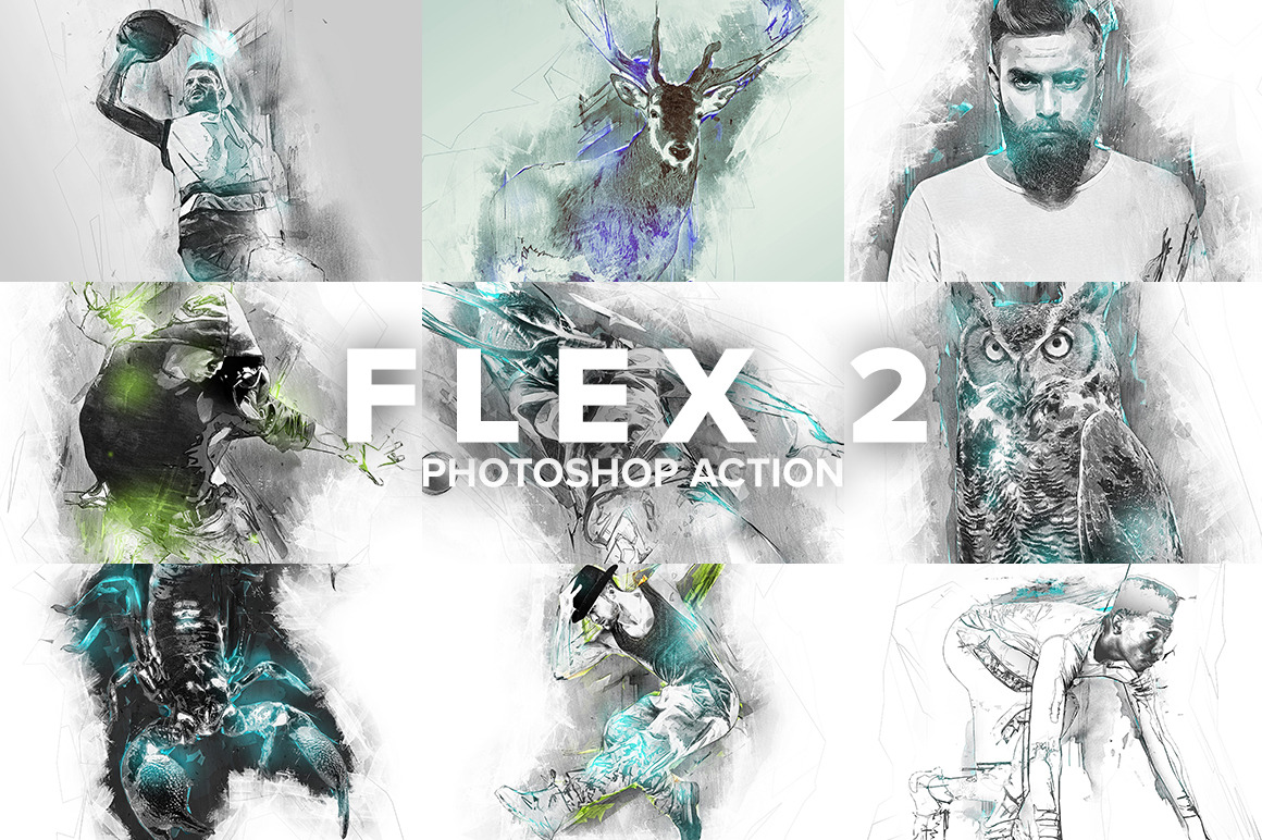 Flex 2 Photoshop Action, an Action Add-On by Sevenstyles