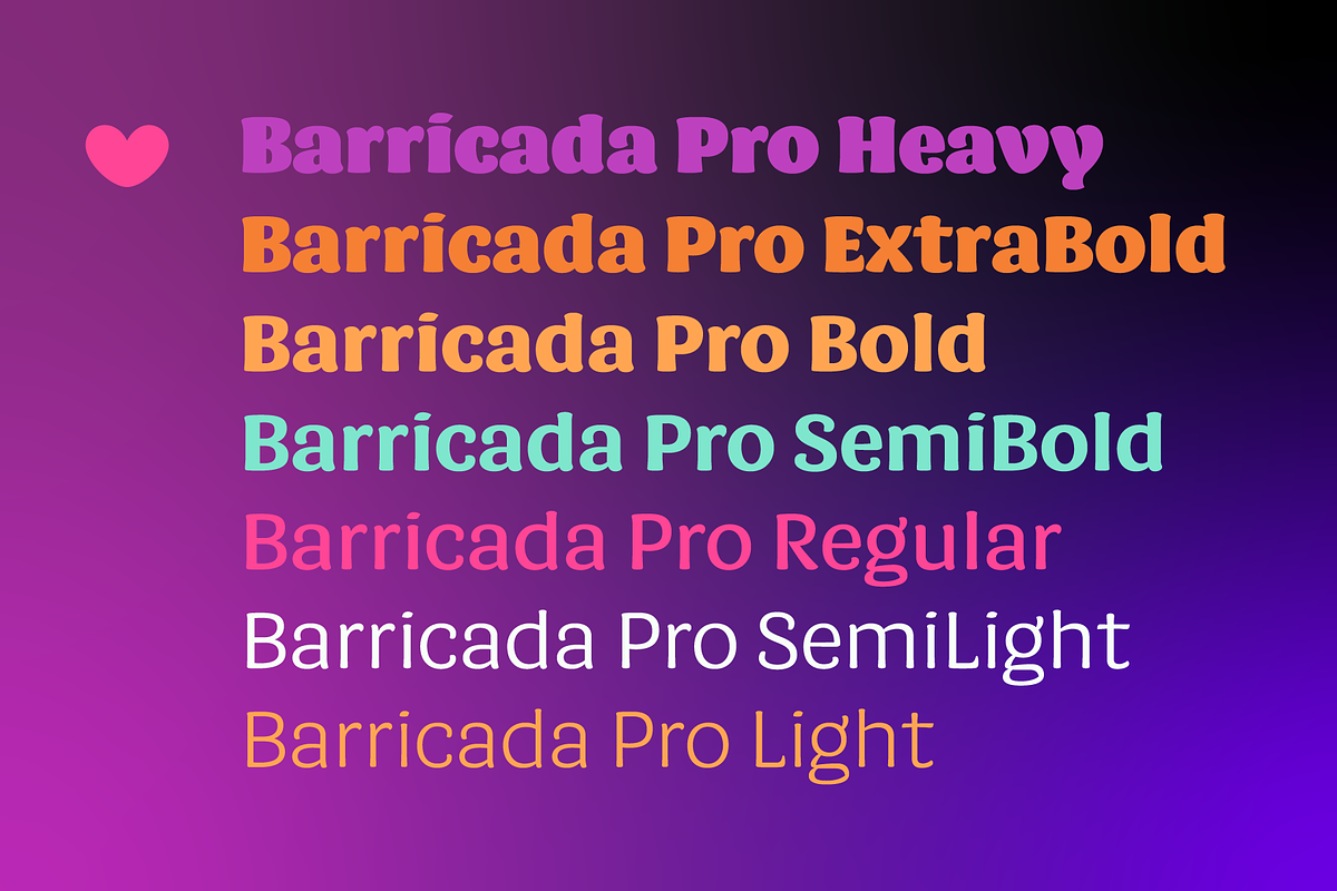 Barricada Pro, a Slab Serif Font by Sudtipos