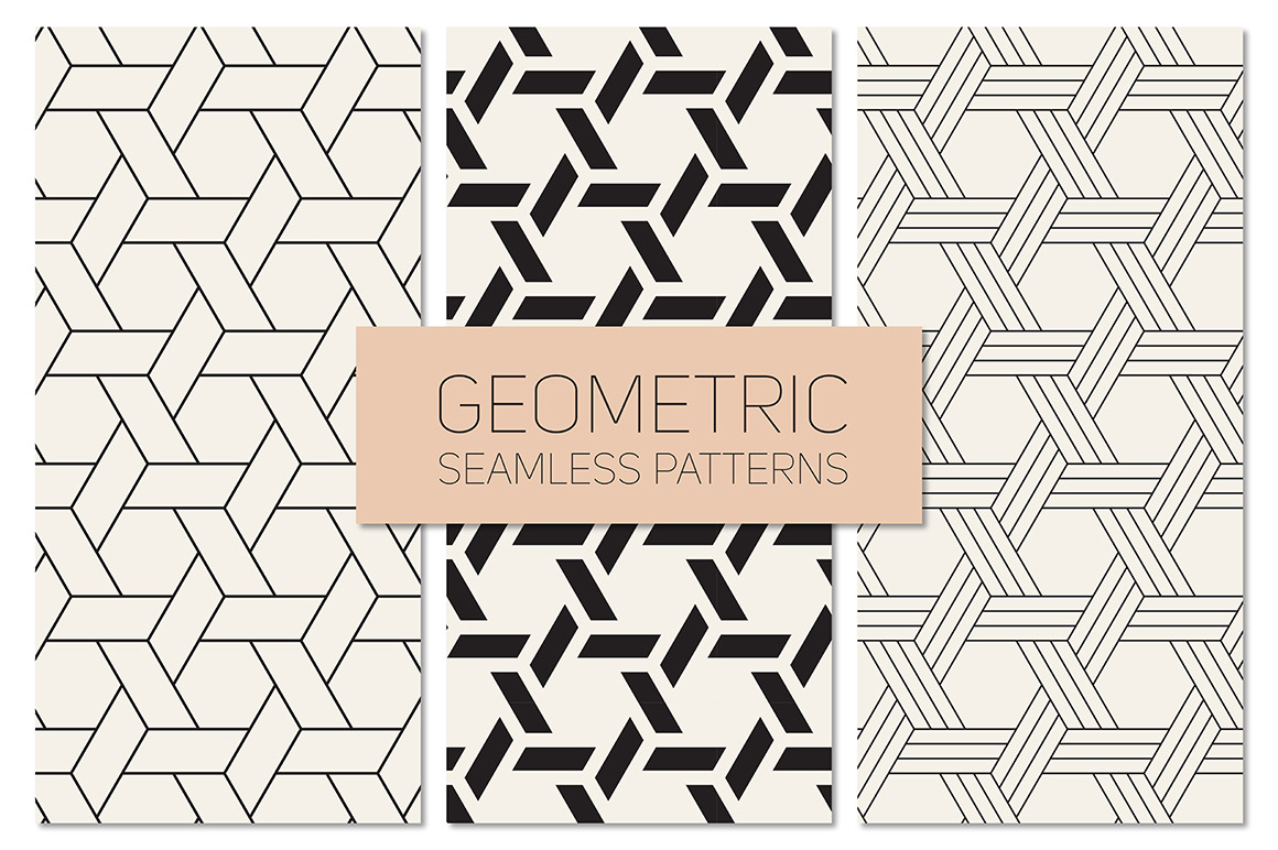 Geometric Seamless Patterns Set 19, a Pattern Graphic by Curly_Pat