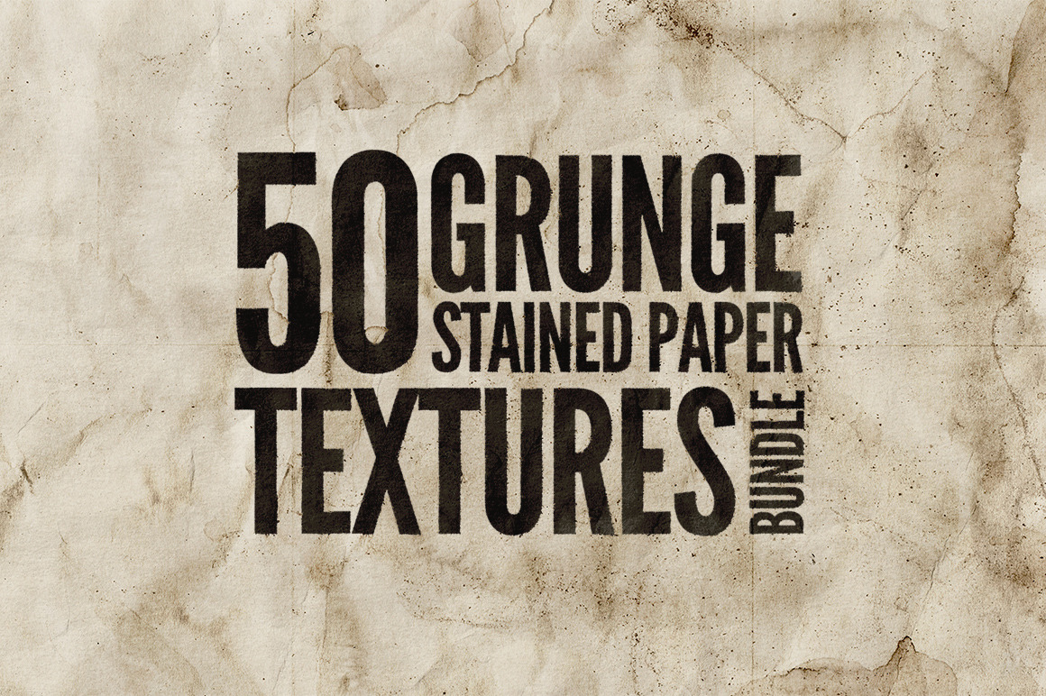 Grunge Stained Paper Textures Bundle, a Texture Graphic by Medialoot