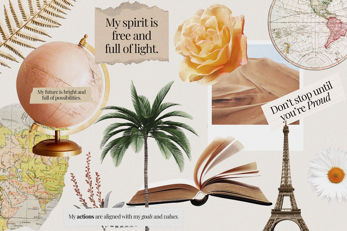 Vision Board Collage Creator, an Object Graphic by Davide Bassu