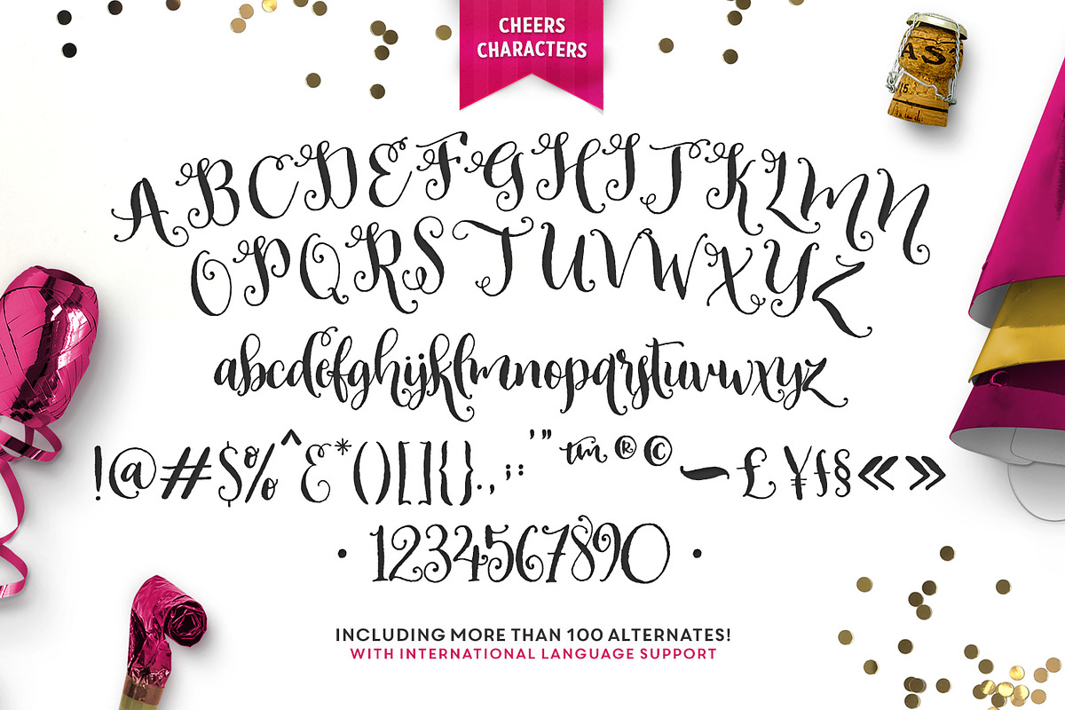 Celebrate Font & Graphics Pack, a Script Font by Callie Rian & Co ...
