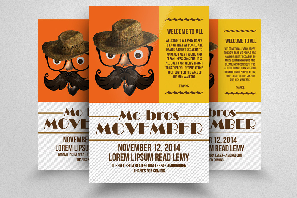 Movember Flyer Template, a Templates & Theme by Psd Templates